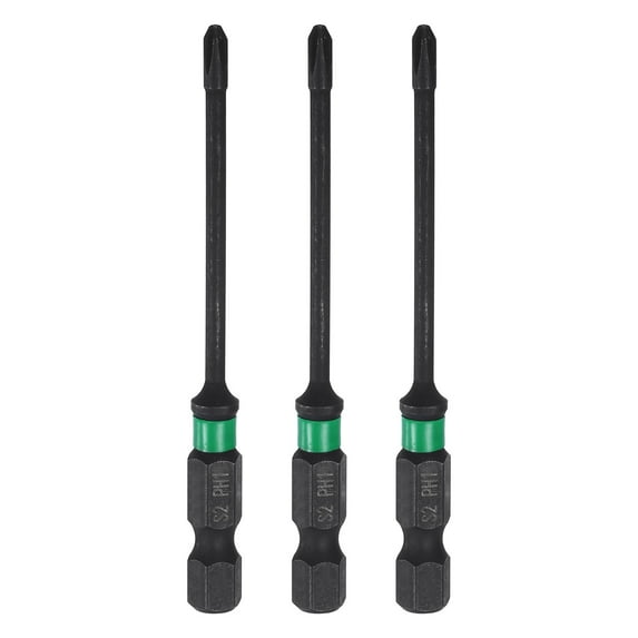 3pcs #1 Impact Phillips Screwdriver Bit PH1 1/4" Hex Shank 3" (75mm ...