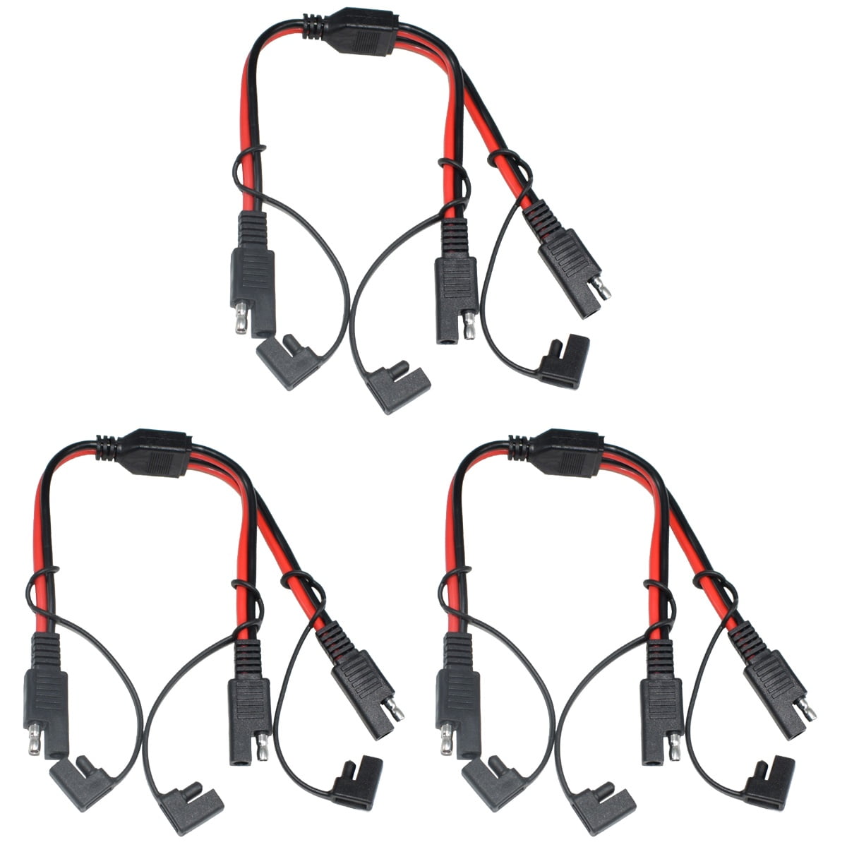 3pcs 1 to 2 SAE Power Extension Cable SAE Power Plug Adapter Wire ...