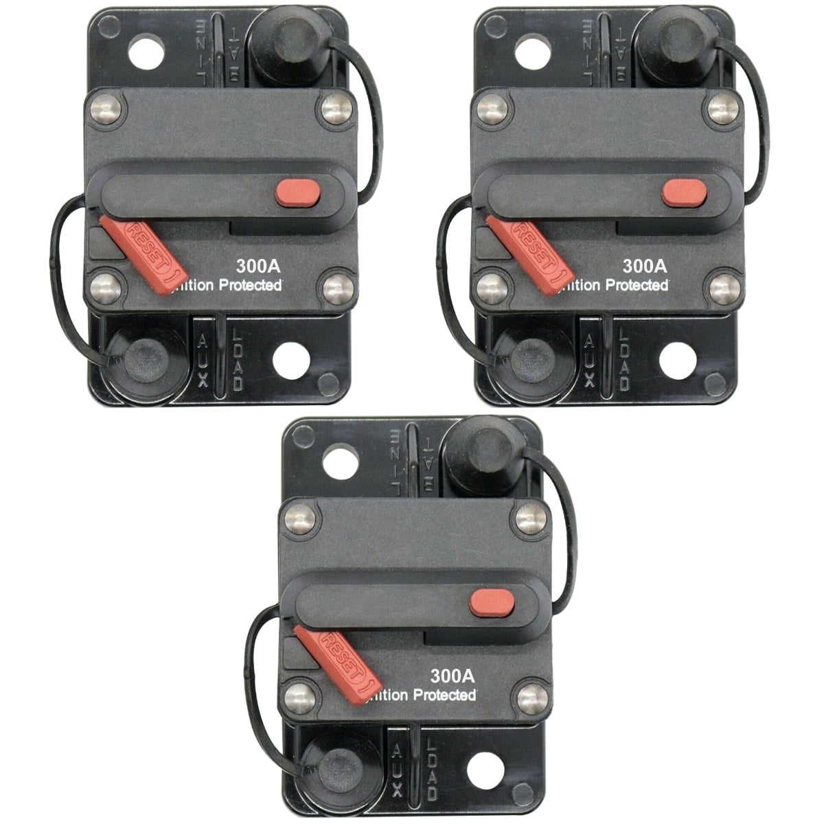 3pcs 12V~36V Circuit Breaker Fuse Inverter for Auto Truck RV Marine ...