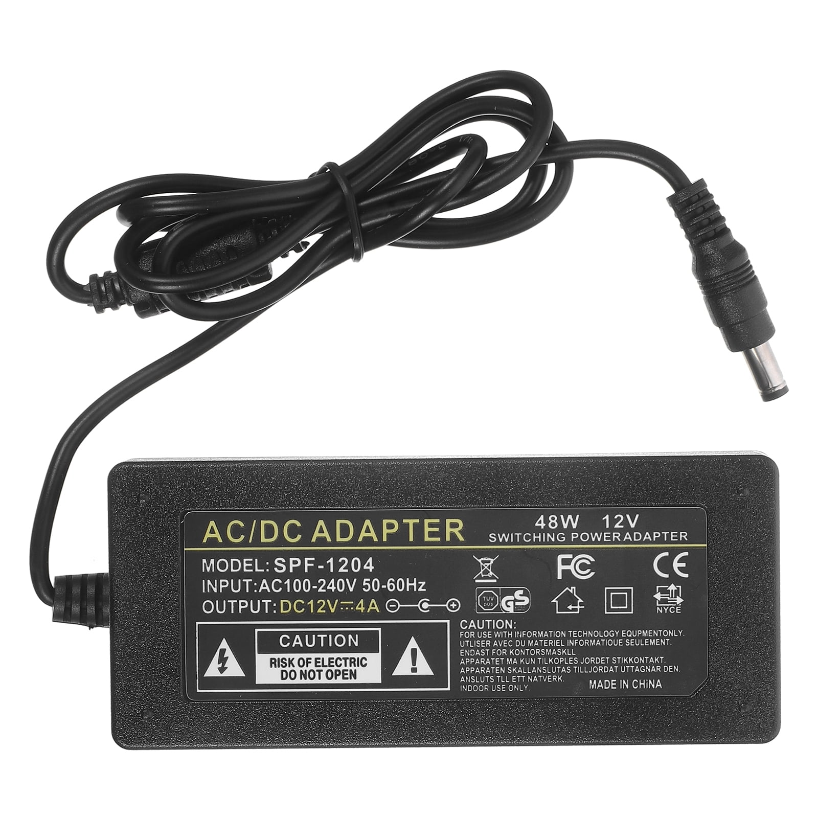 3pcs 12V 4A Power Adapter 48W Power Supply for CCTV TV Monitor (Black ...