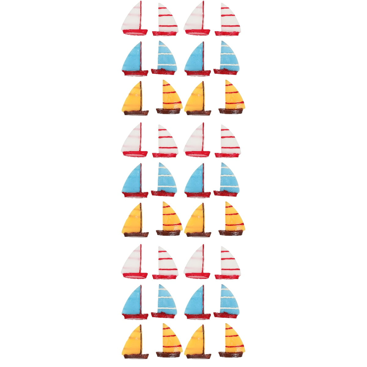 3pcs 15Ps Mini Sailboat Models Miniature Landscape Decor Miniature ...