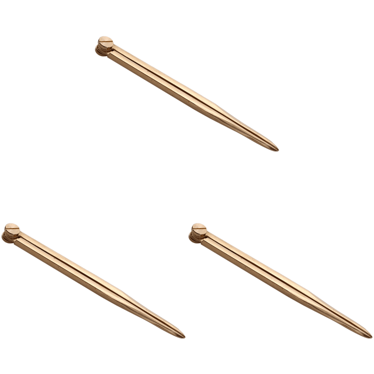 3pcs 168mm Nautical Chart Straight Divider Solid Brass Marine Dividing ...