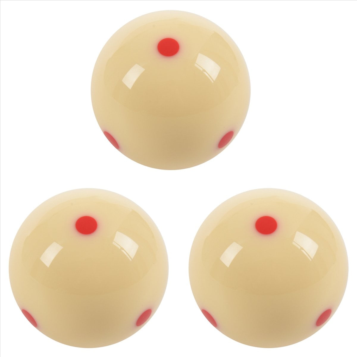 3pcs 2.25Inch 57mm 6 Red Spot Cue Ball Pro Cup Billiard Pool Snooker ...