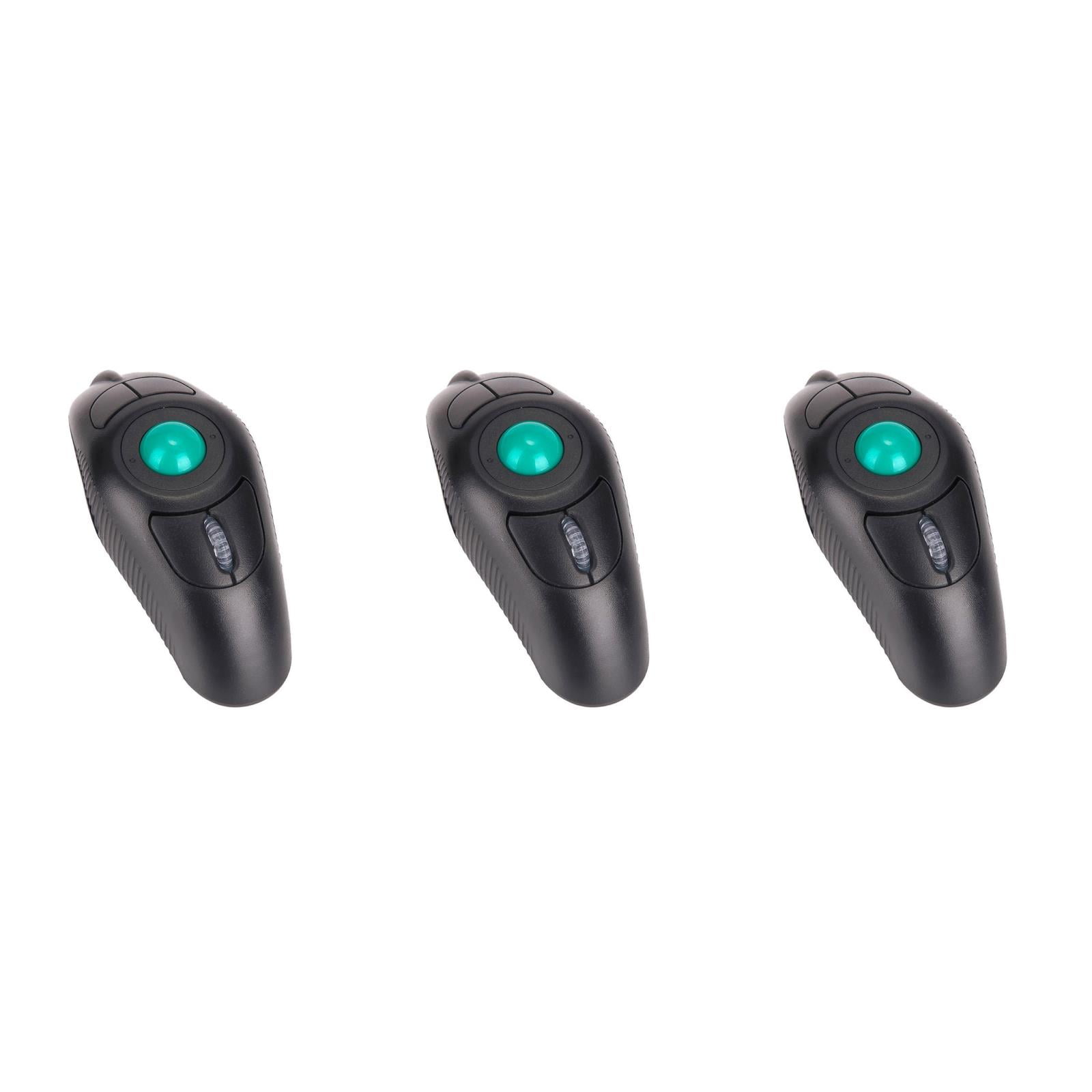 3pcs 2.4G Wireless Air Mouse Handheld Trackball Mouse USB Port Thumb ...