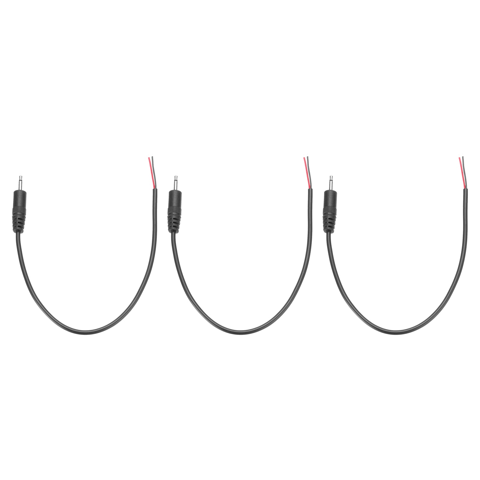 3pcs 2.5mm Male Jack to Bare Wire Open End Replacement TRS 2 Pole Cable ...