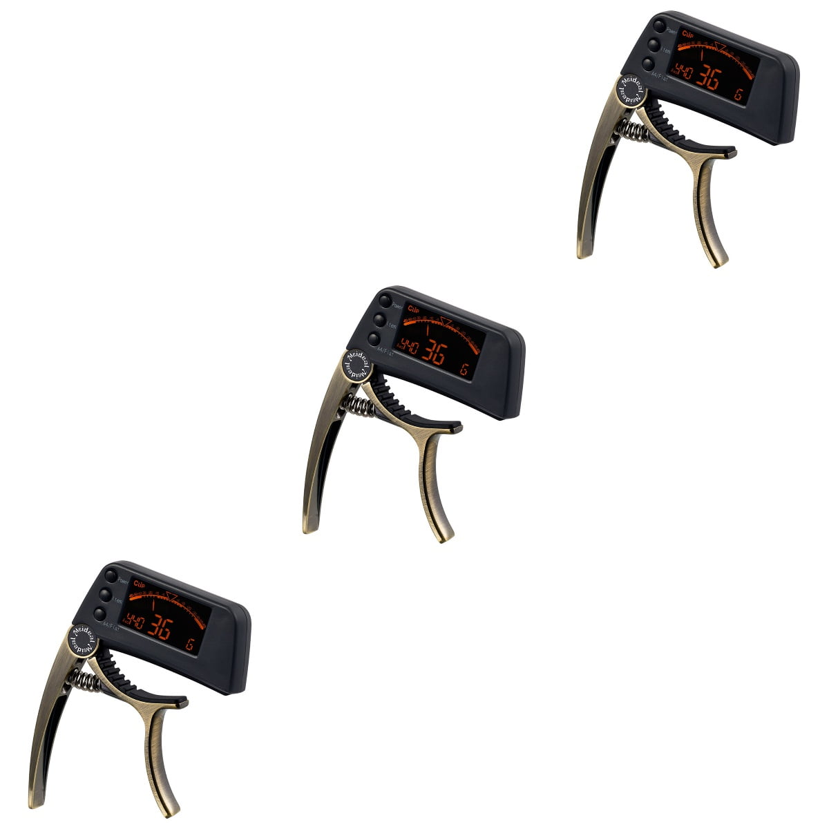 3pcs 2-In-1 Electric Digital LCD Electronic Guitar Tuner And Capo Clip ...