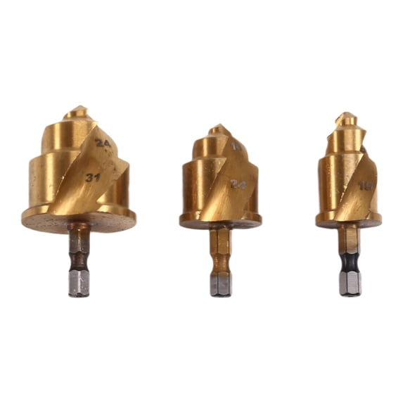 3pcs 20/25/32mm Step Drill Bit with Limit Swivel Groove PPR Lifting ...