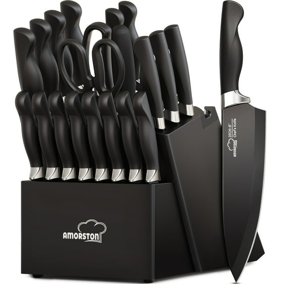 3pcs/20 - Pieces Kitchen Knife Set With Block, Dishwasher-Safe ...