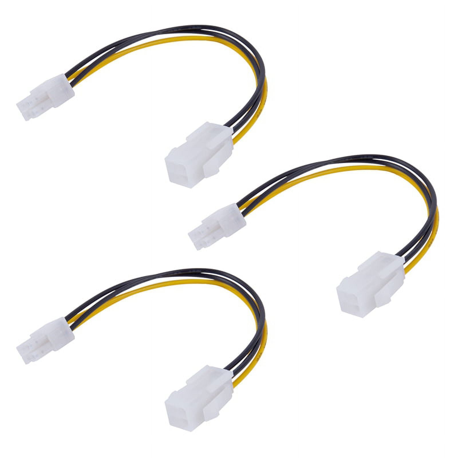 3pcs 20CM/8Inch 12V 4 Pin Male to 4 Pin P4 Female CPU Power Supply ...