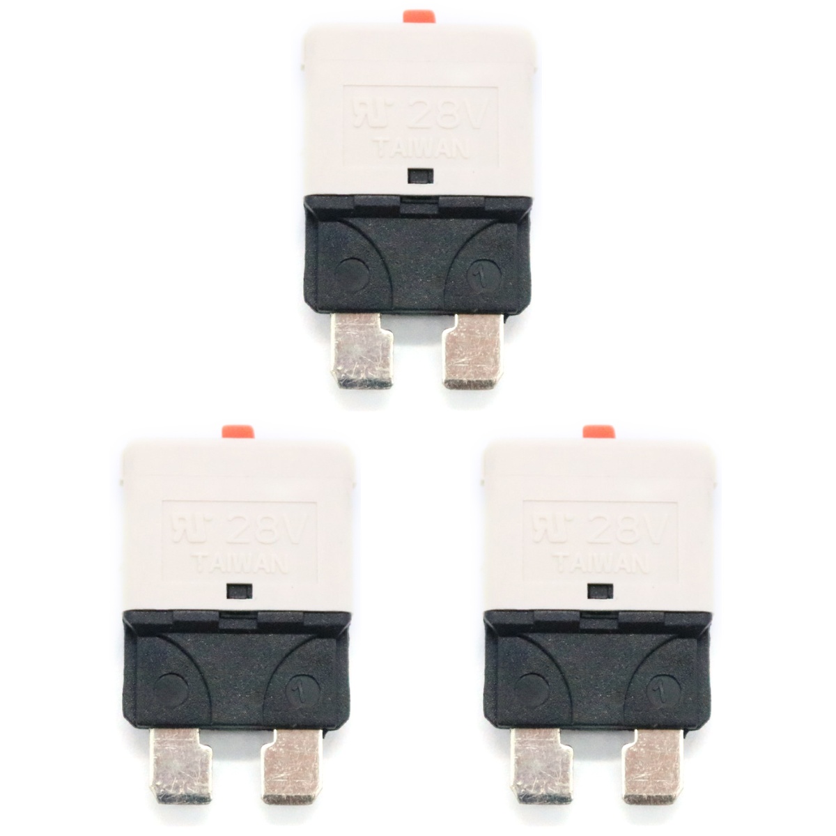 3pcs 25AMP 28V DC Circuit Breaker Trip Standard Fuse Manual Reset - Walmart.com