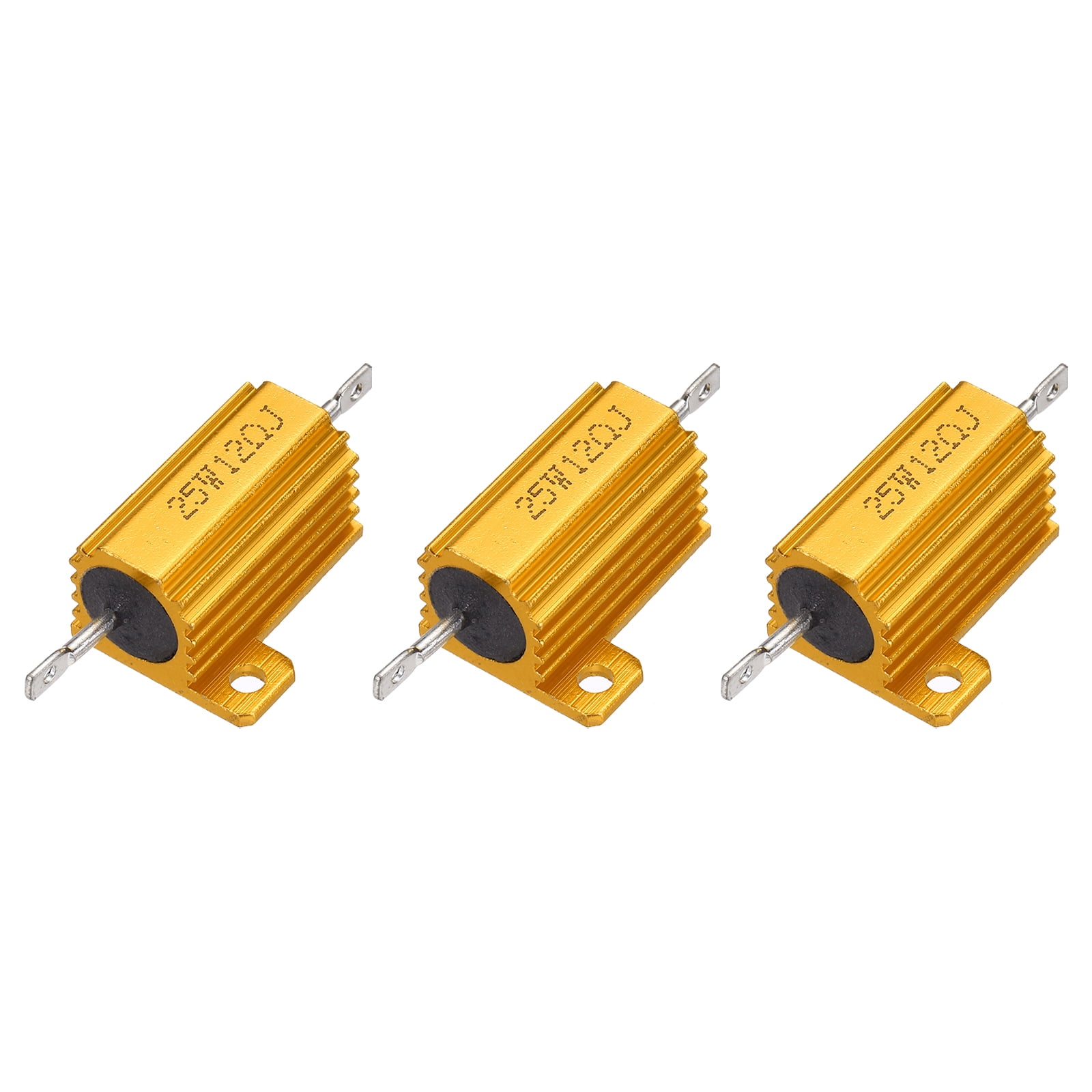 3pcs 25W 12 Ohm 5% Aluminum Housing Case Resistor, Wirewound Resistors ...