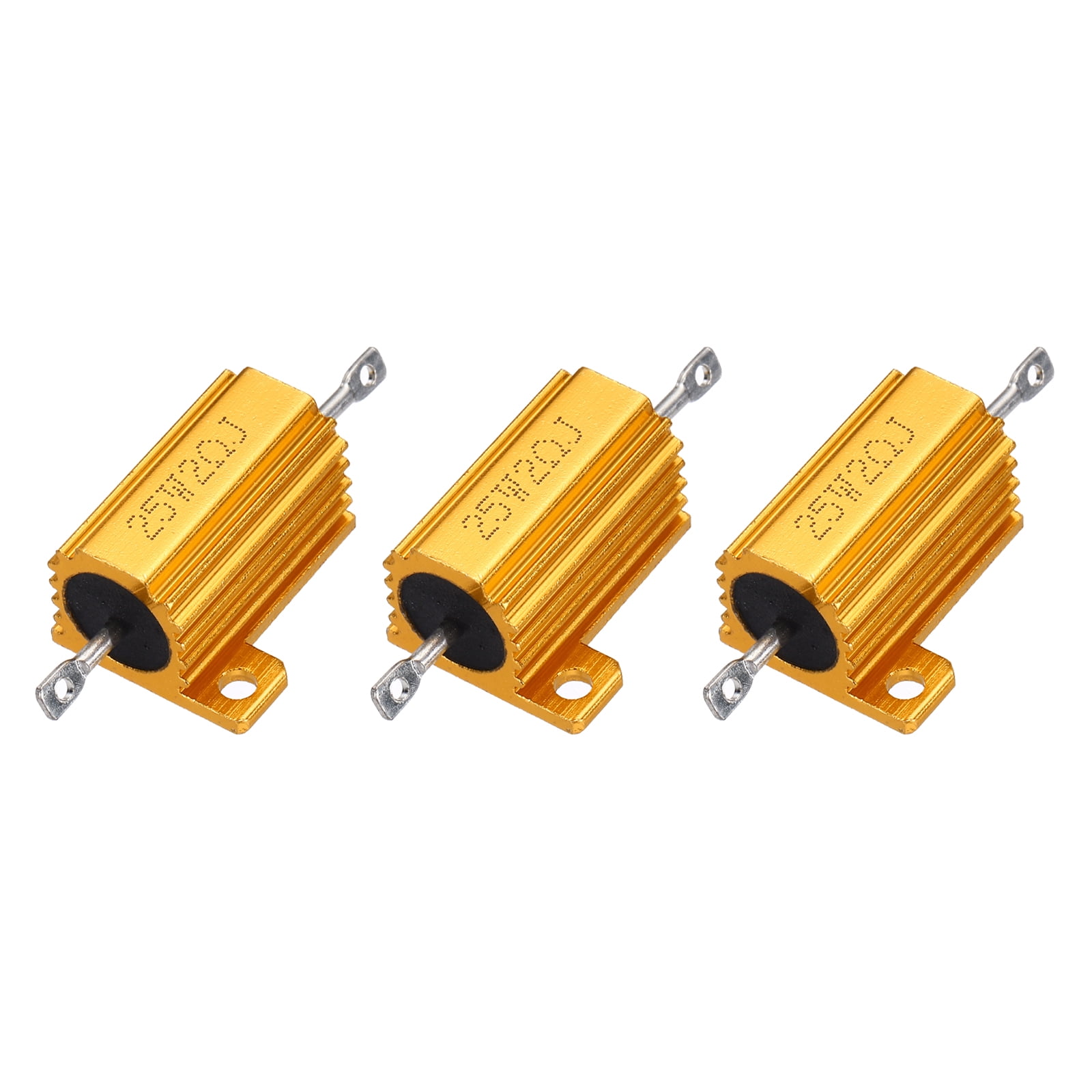 3pcs 25W 2 Ohm 5% Aluminum Housing Case Resistor, Wirewound Resistors ...