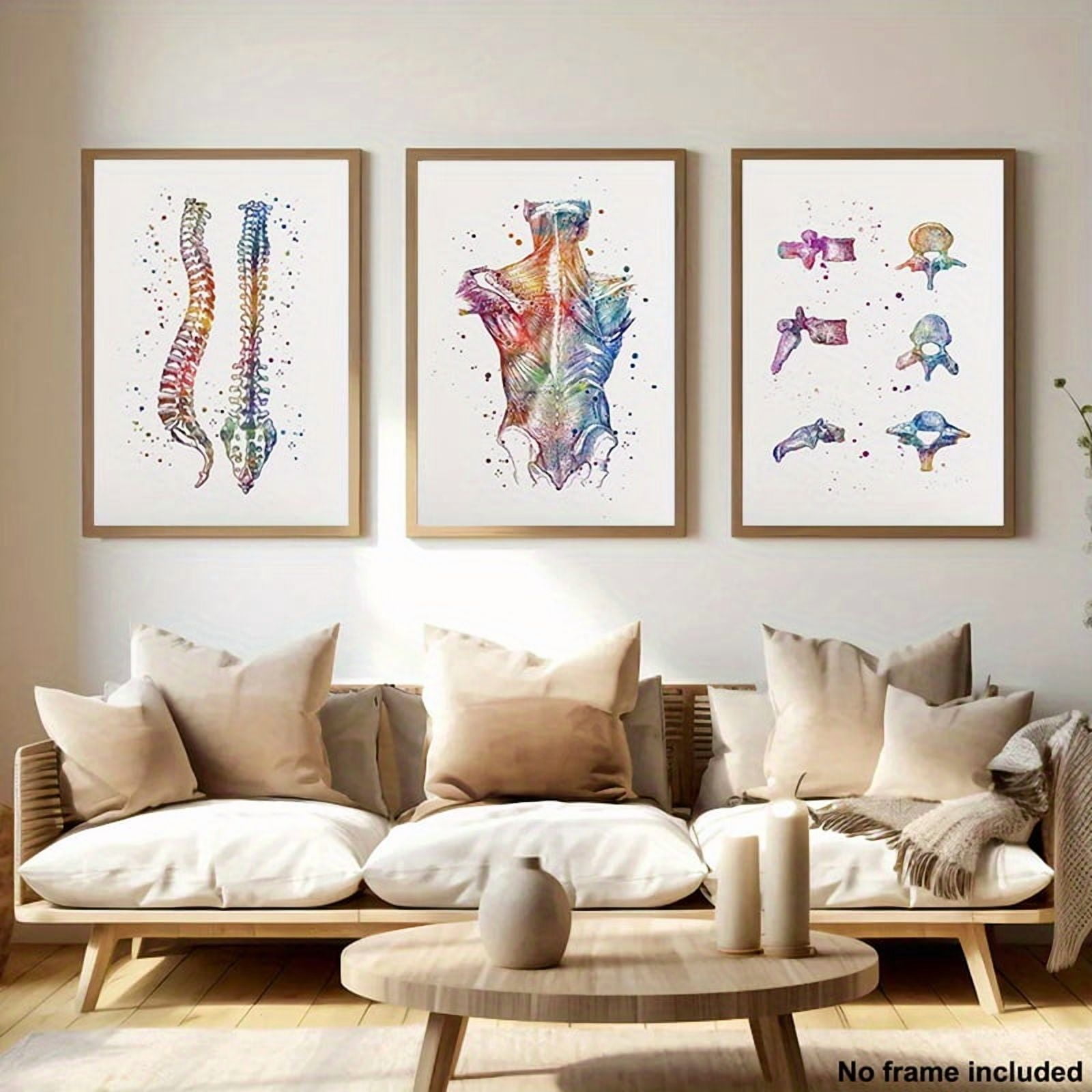 3pcs, 2D Frameless Canvas Prints, Triptych Decorative Art for Physical ...