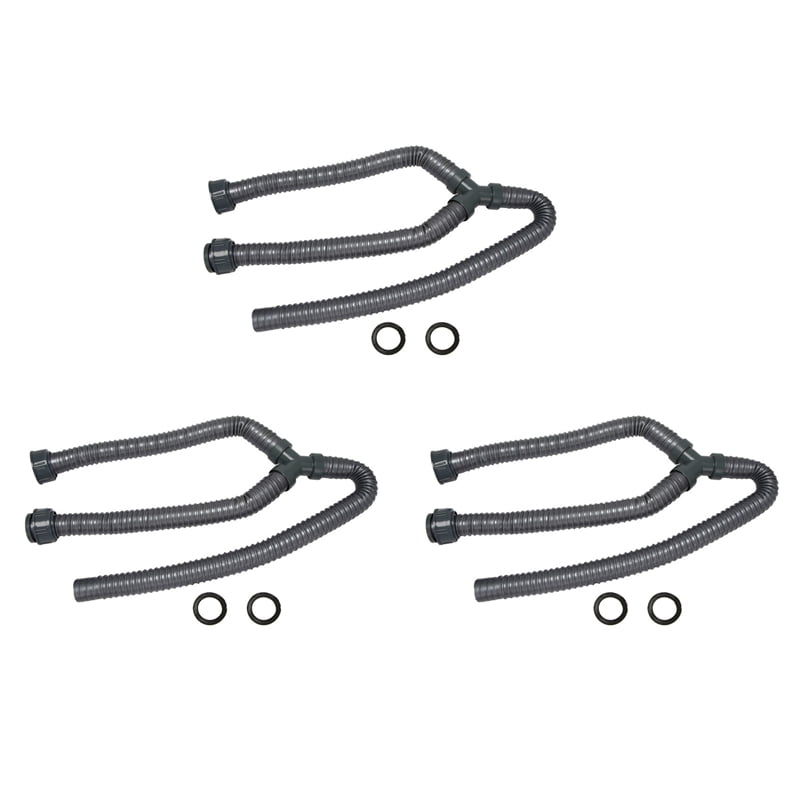 3pcs 3.3Ft Washing Machine PVC Y Shaped Drain Discharge Hose Washer ...