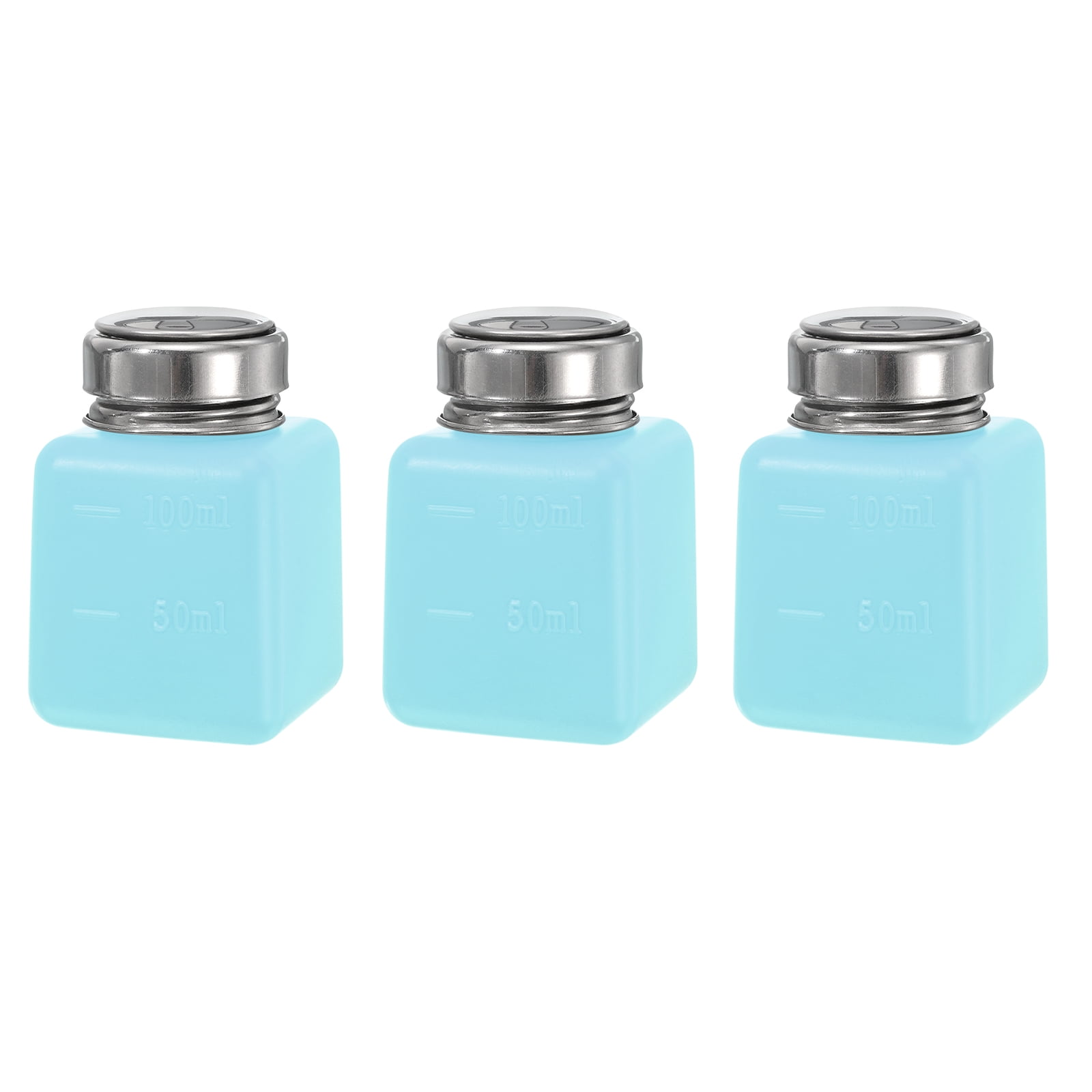 3pcs 3.4 Oz/100ml Alcohol Push Down Pump Dispenser Bottle Press Liquid ...