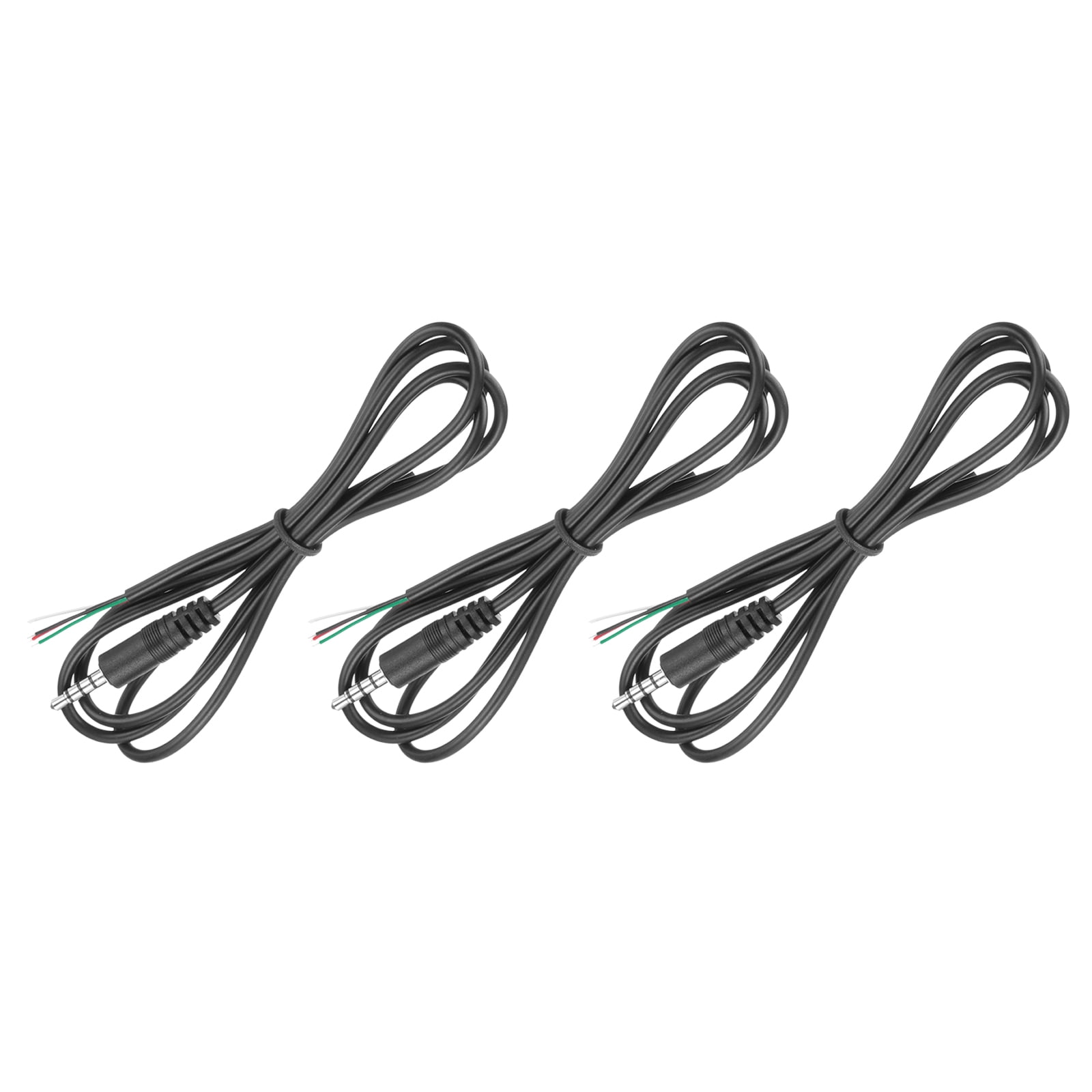 3pcs 3.5mm Male Jack to Bare Wire Open End Replacement TRS 4 Pole Cable ...