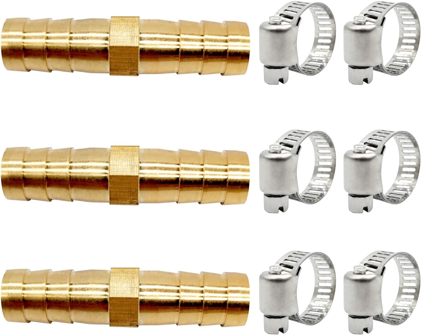 3pcs 3/8"(10mm) Hose Repair Kit Hose Connector Barb Splicer Mender Hose ...