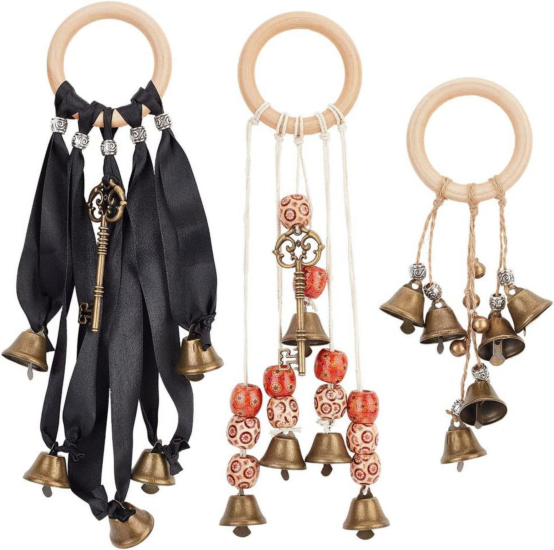 3pcs 3 Styles Witch Bells Alloy Door Knob Hanger Witch Bell Wind Chimes ...