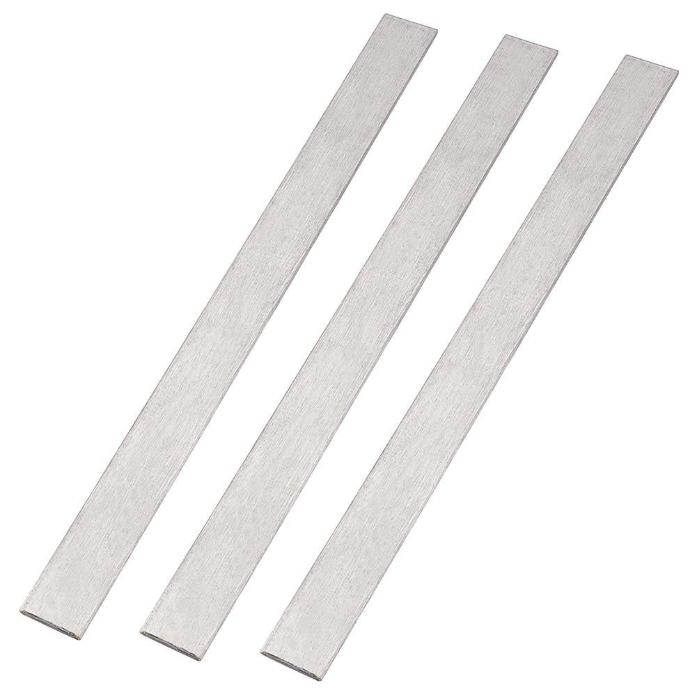 3pcs 304 Stainless Steel Flat Bar 1x1/8 inch Metal Trim Strips Brushed ...