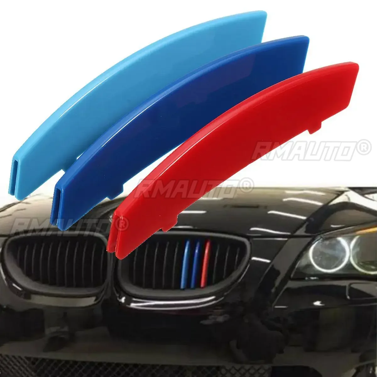 3pcs 3D Car Racing Grille Sport Clip ABS Decal Sticker For BMW 3 Series ...