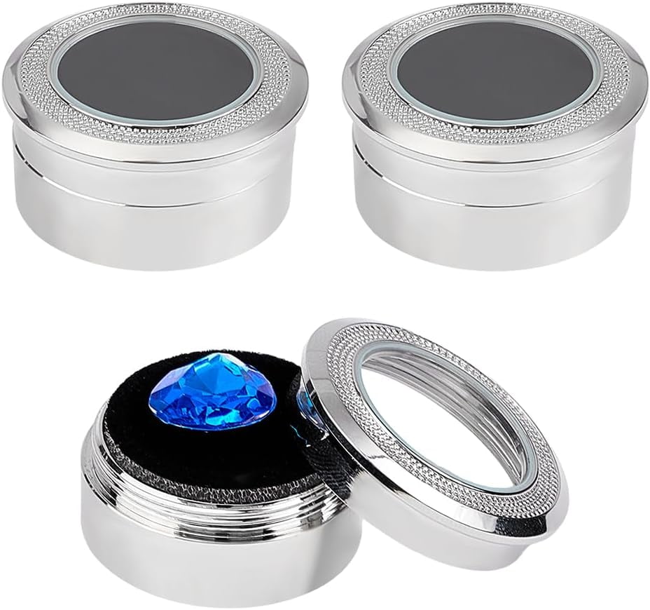 3pcs 3PCS Small Diamond Display Box 1.3x0.6 Inch Mini Clear Top Lids ...