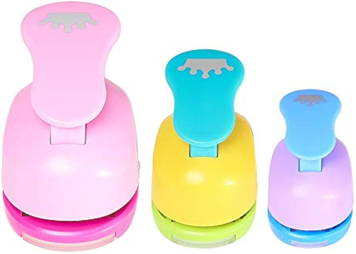 3pcs 3Sizes Crown Shape Plastic Paper Punch Hole Puncher for Scrapbook ...