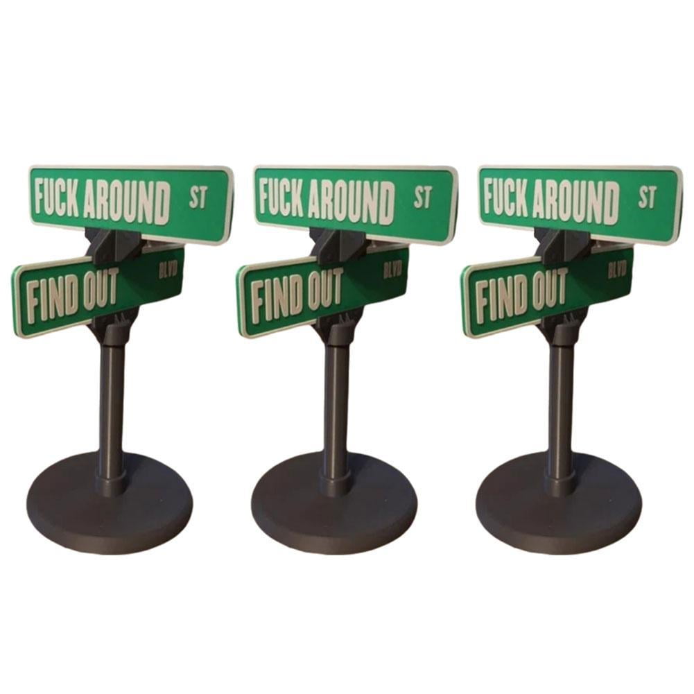 3pcs*3d Street Signs-Short 3d Printed Street Sign Out 3d Printed Street ...