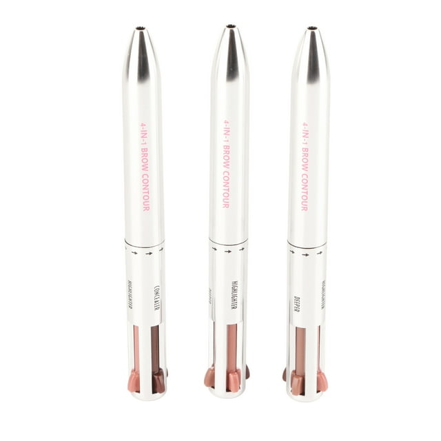 3pcs 4 In 1 Eyebrow Highlight Pen Portable Long Lasting Pressing ...