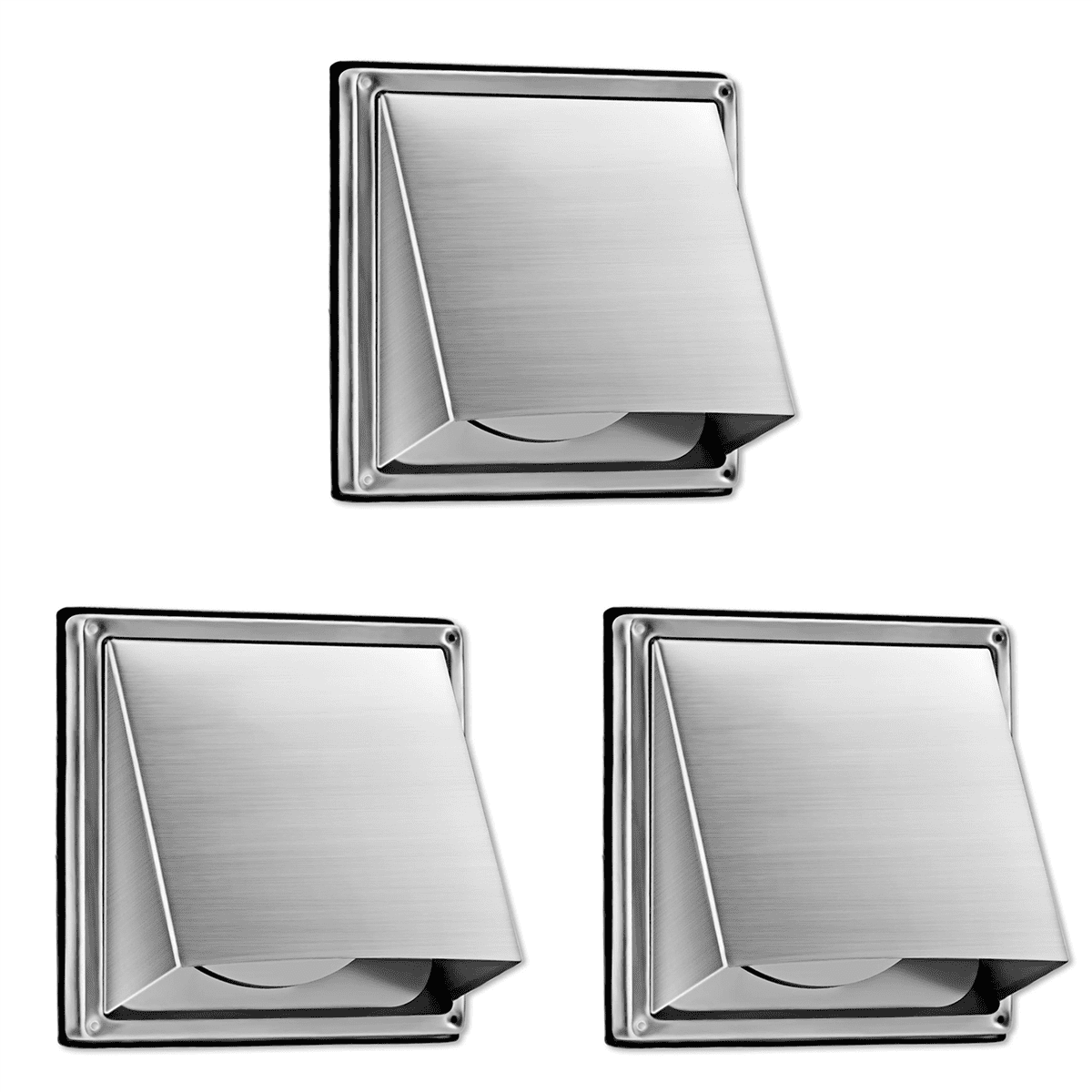 3pcs 4-Inch External Extractor Wall Vent Outdoor Cushioned Non Return ...