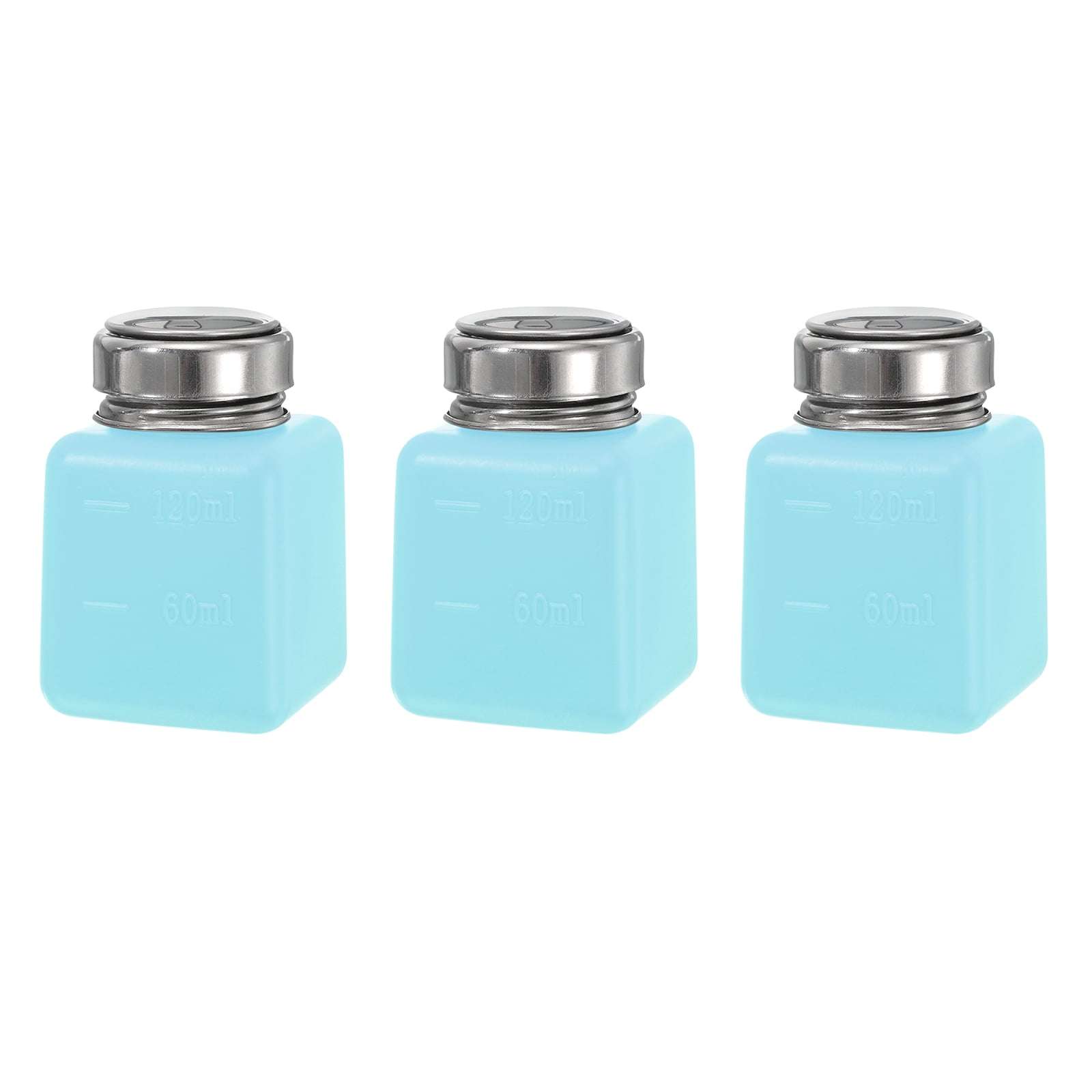 3pcs 4 Oz/120ml Alcohol Push Down Pump Dispenser Bottle Press Liquid ...