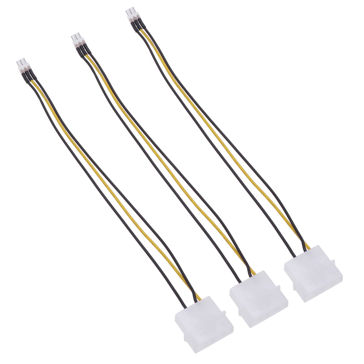 3pcs 4-Pin to 3-Pin PC Computer Case Fan Splitter Extension Cord Power ... 3pcs 4-Pin to 3-Pin PC Computer Case Fan Splitter Extension Cord Power ...
