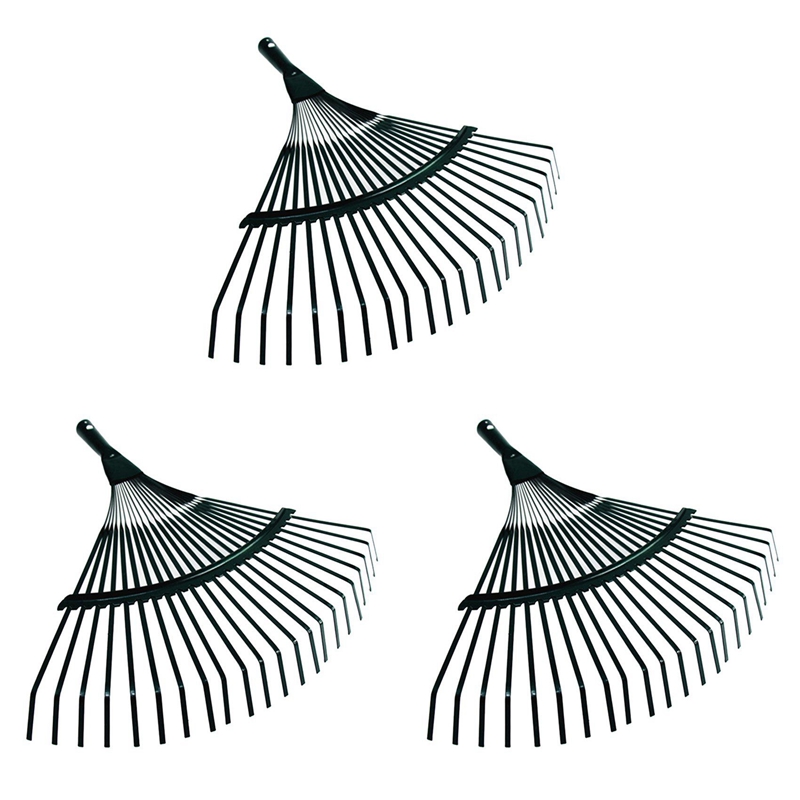 3pcs 42cm Steel Fan Rake Replacement Heavy Rake for Garden Grass Patio ...