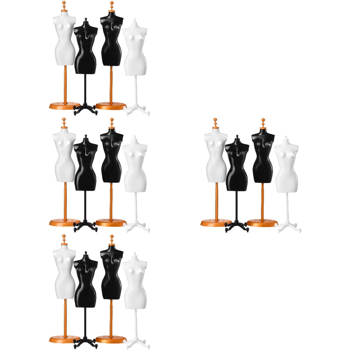 3pcs 4pcs Mannequin Dress Form Doll Cloth Support Display Holder Model ...