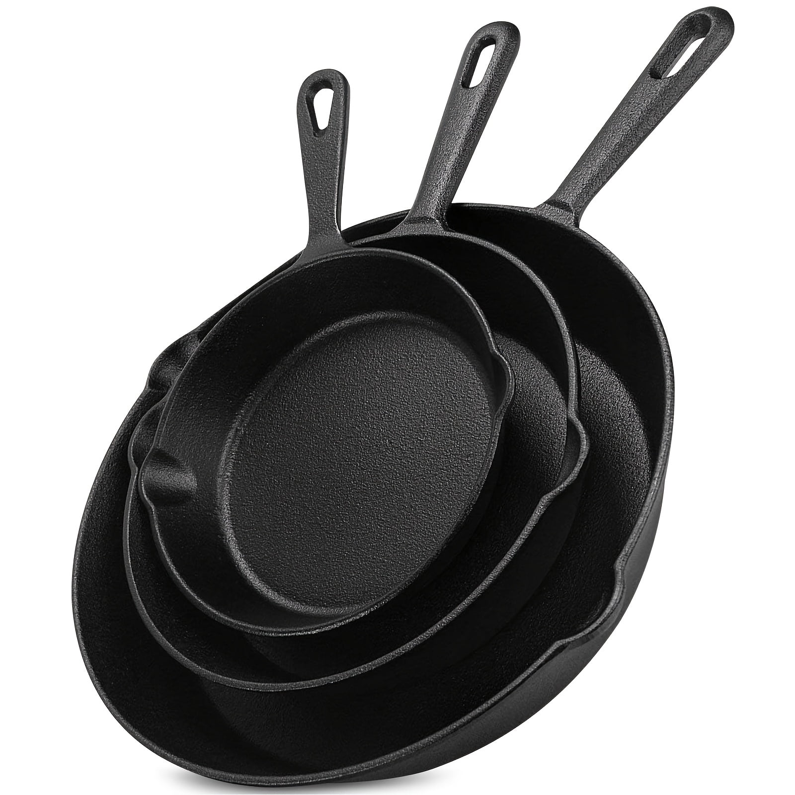 3pcs/4pcs Pre-Seasoned Cast Iron Skillet Set - Heavy-Duty, Superior ...