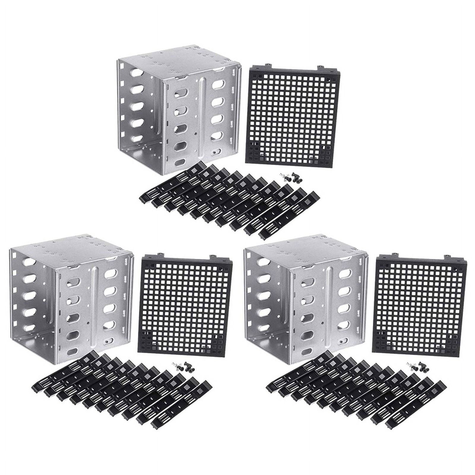 3pcs 5.25 Inch to 5 x 3.5 Inch SATA HDD Cage Rack Hard Drive Disk ...