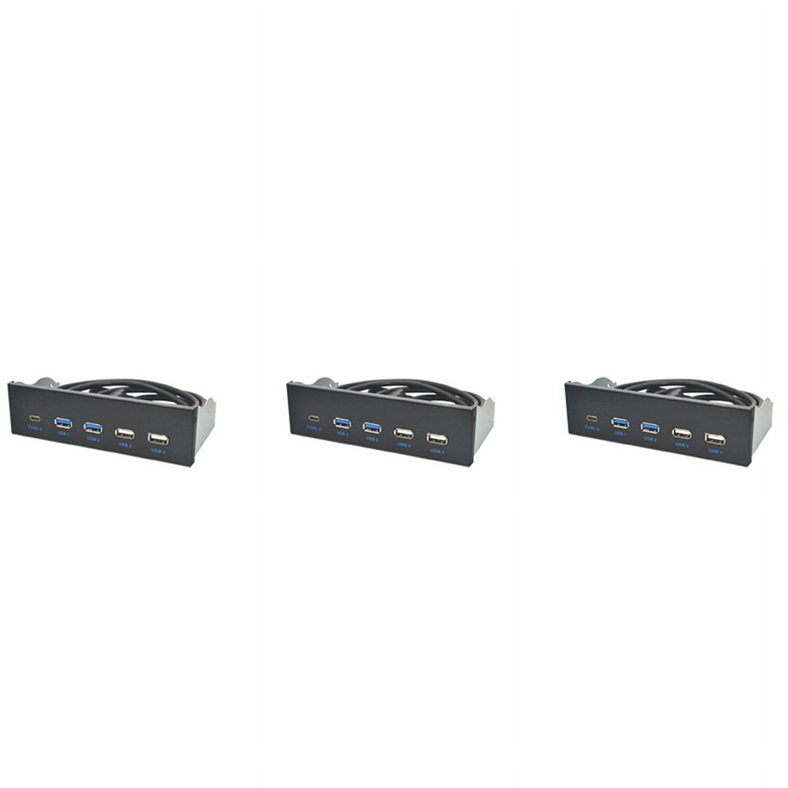 3pcs 5.25 Inch Usb3.1 Gen2 Front Panel Usb Hub 2 Ports Usb3.0+2 Ports ...