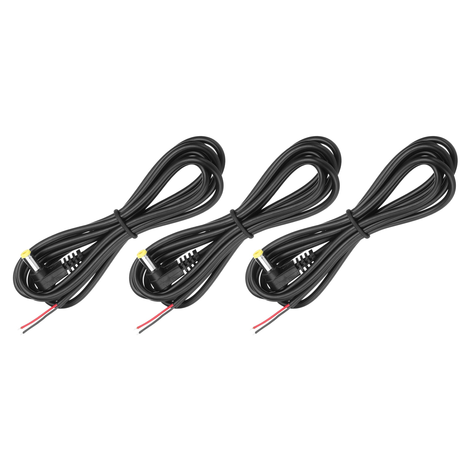 3pcs 5.5mm x 2.1mm Right Angle 90 Degree DC Male Plug Jack to Bare Wire ...