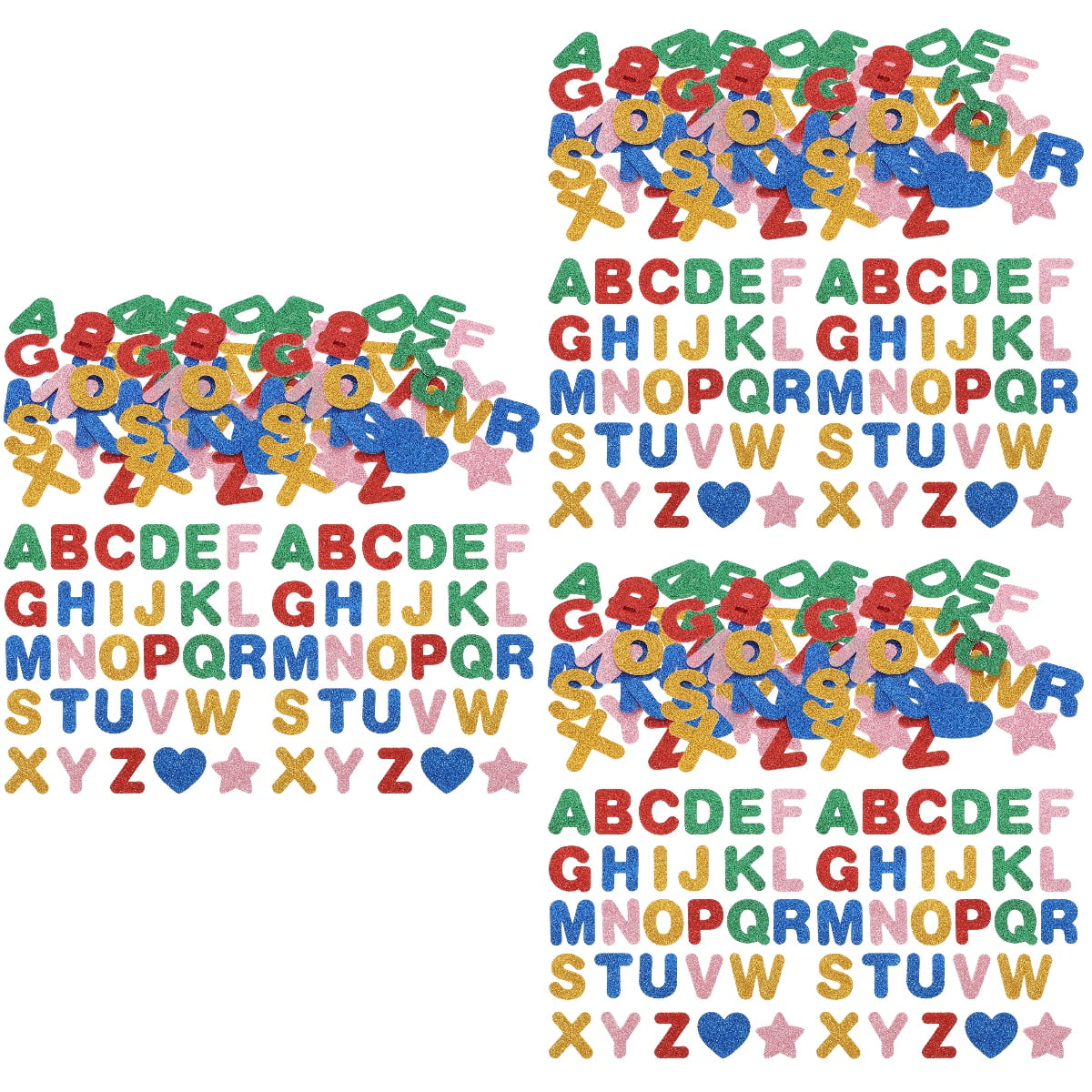 3pcs 5 Bags EVA Letters Sticker Self-adhesive Alphabet Stickers for ...