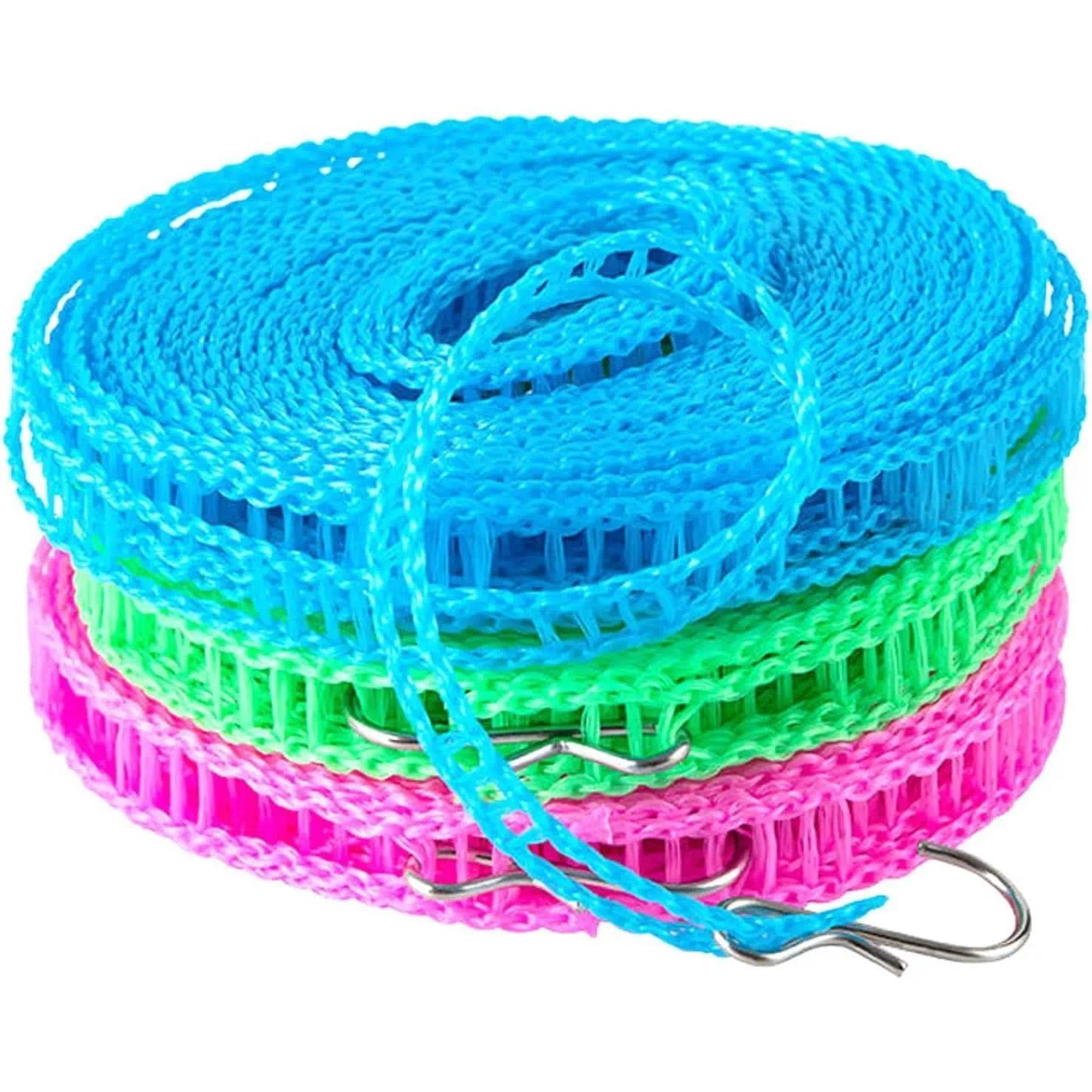 3pcs 5 meters drying rope, non-slip and windproof clothesline fence ...