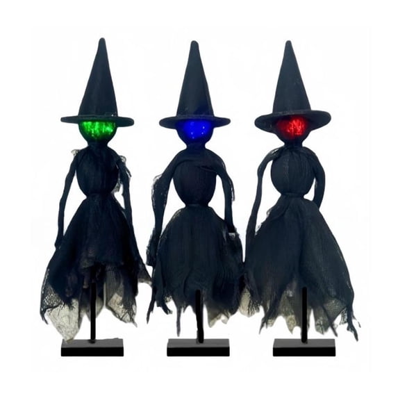 3pcs/5pcs Halloween LED Glow Witches Hand-holding Witch Halloween Props ...