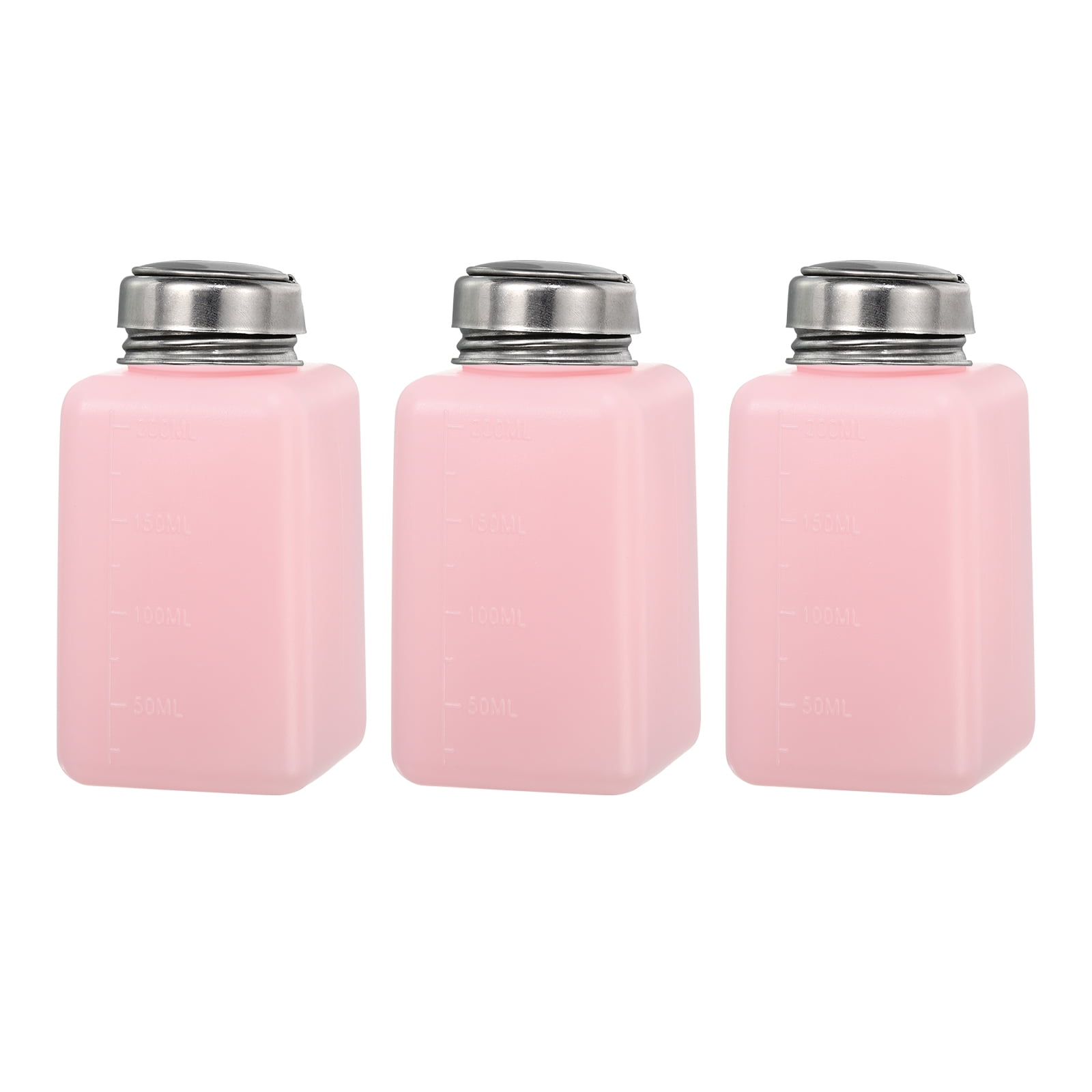 3pcs 6.8 Oz/200ml Alcohol Push Down Pump Dispenser Bottle Press Liquid ...