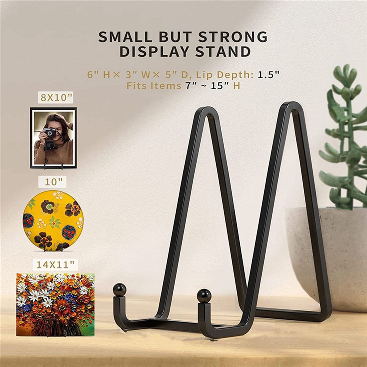 3pcs 6 Inch Plate Stands for Display Metal Frame Holder Stand Picture ...
