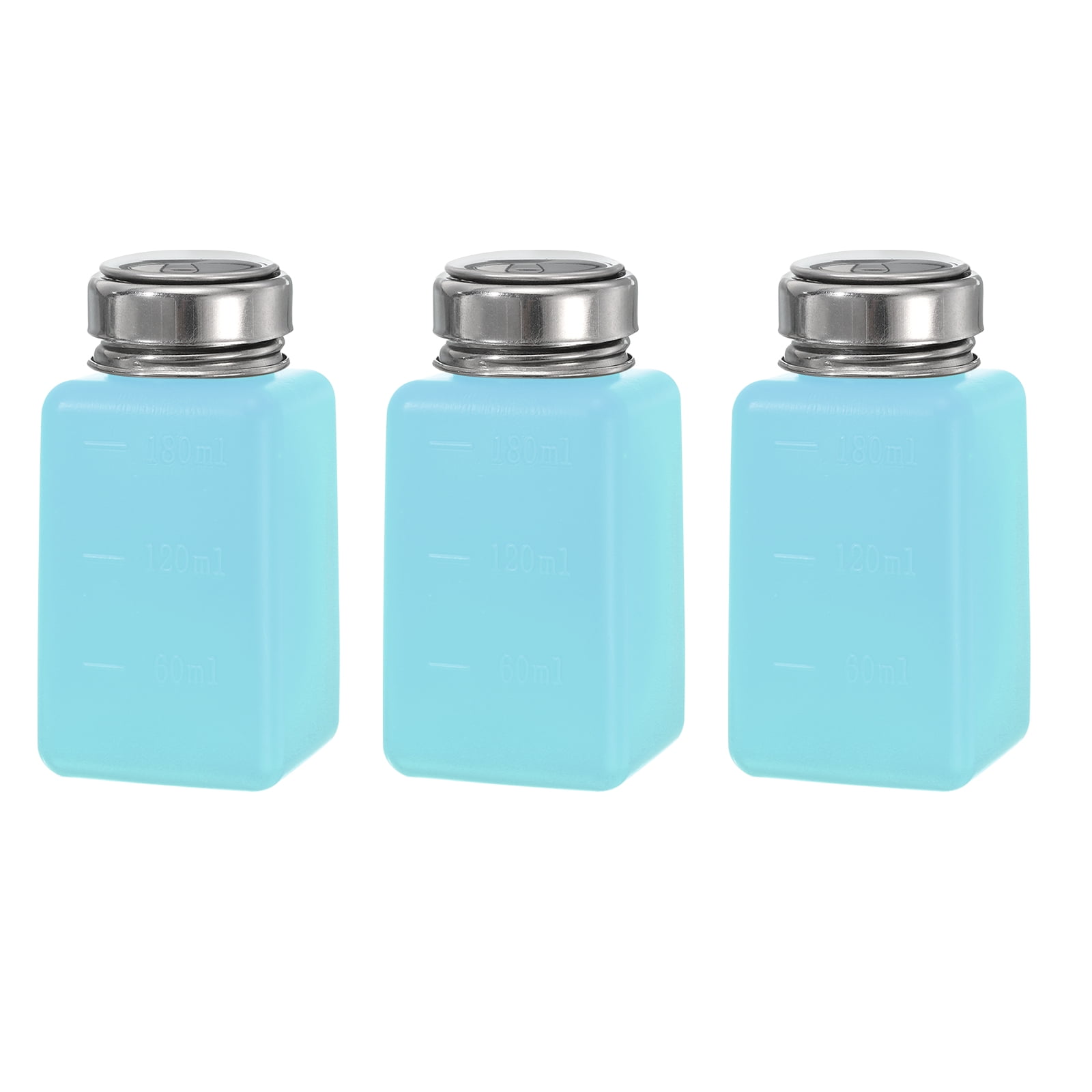 3pcs 6 Oz/180ml Alcohol Push Down Pump Dispenser Bottle Press Liquid ...