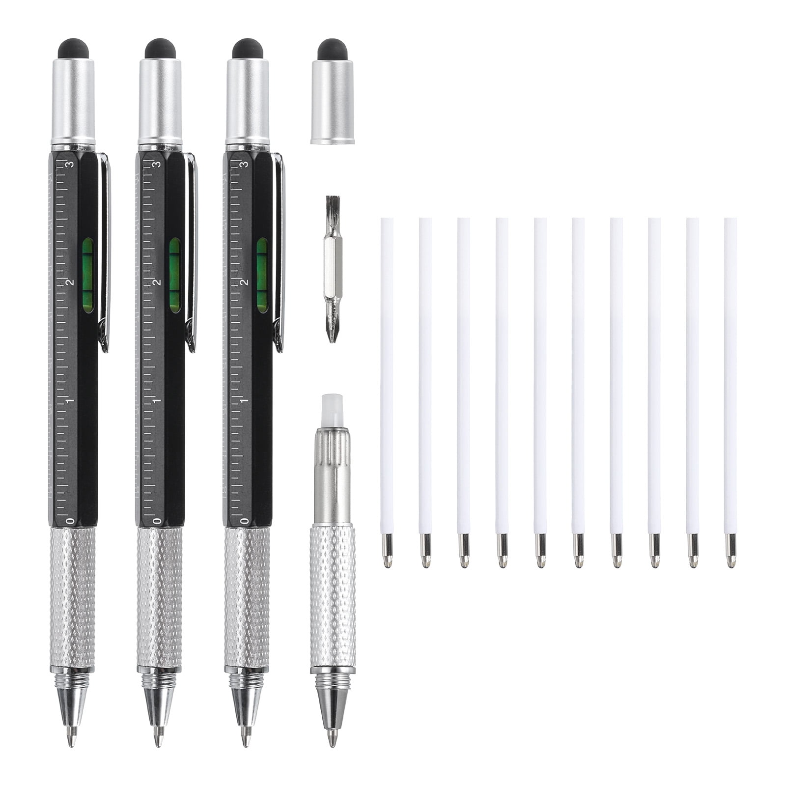 3pcs 6 in 1 Aluminium Multitool Tech Tool Pen Gifts for Men with ...