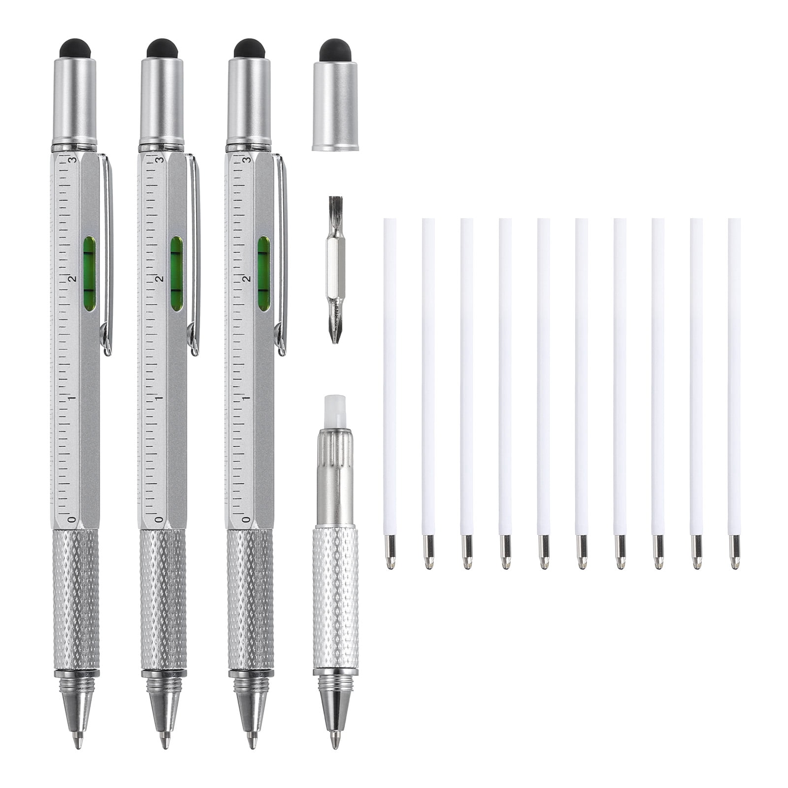 3pcs 6 in 1 Aluminium Multitool Tech Tool Pen Gifts for Men with ...