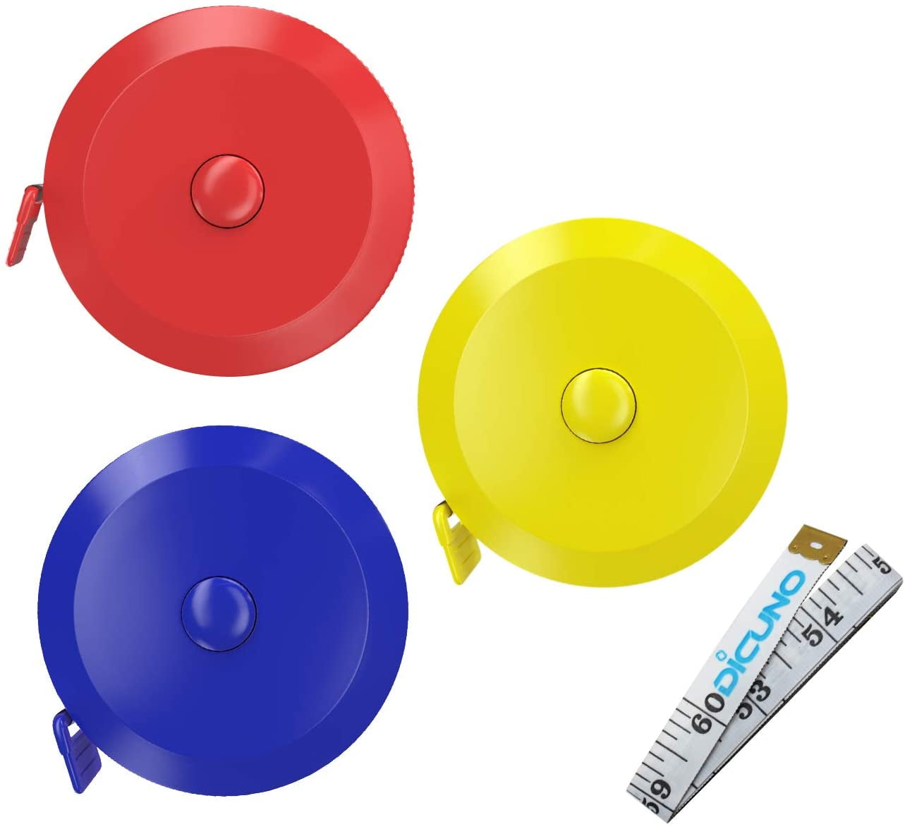 3pcs 60-Inch 1.5 Meter Soft and Retractable Tape Measure Medical Body ...