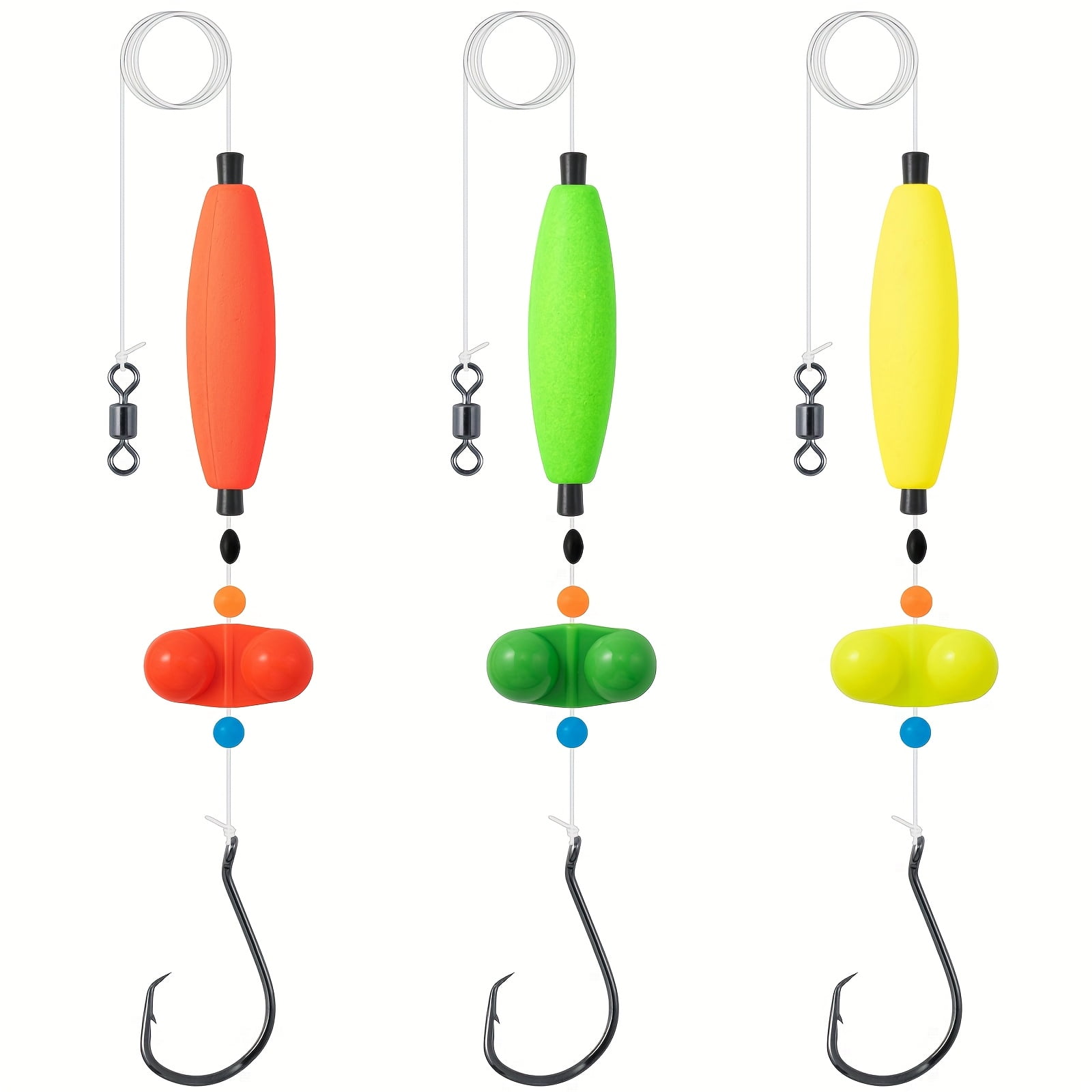 3pcs/6pcs Catfish Fishing Rigs with Santee Float - Stainless Steel ...