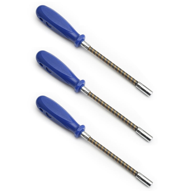 3pcs 7mm Flexible Hex Screwdriver 90 Degree Bendable Nutdriver Hex ...
