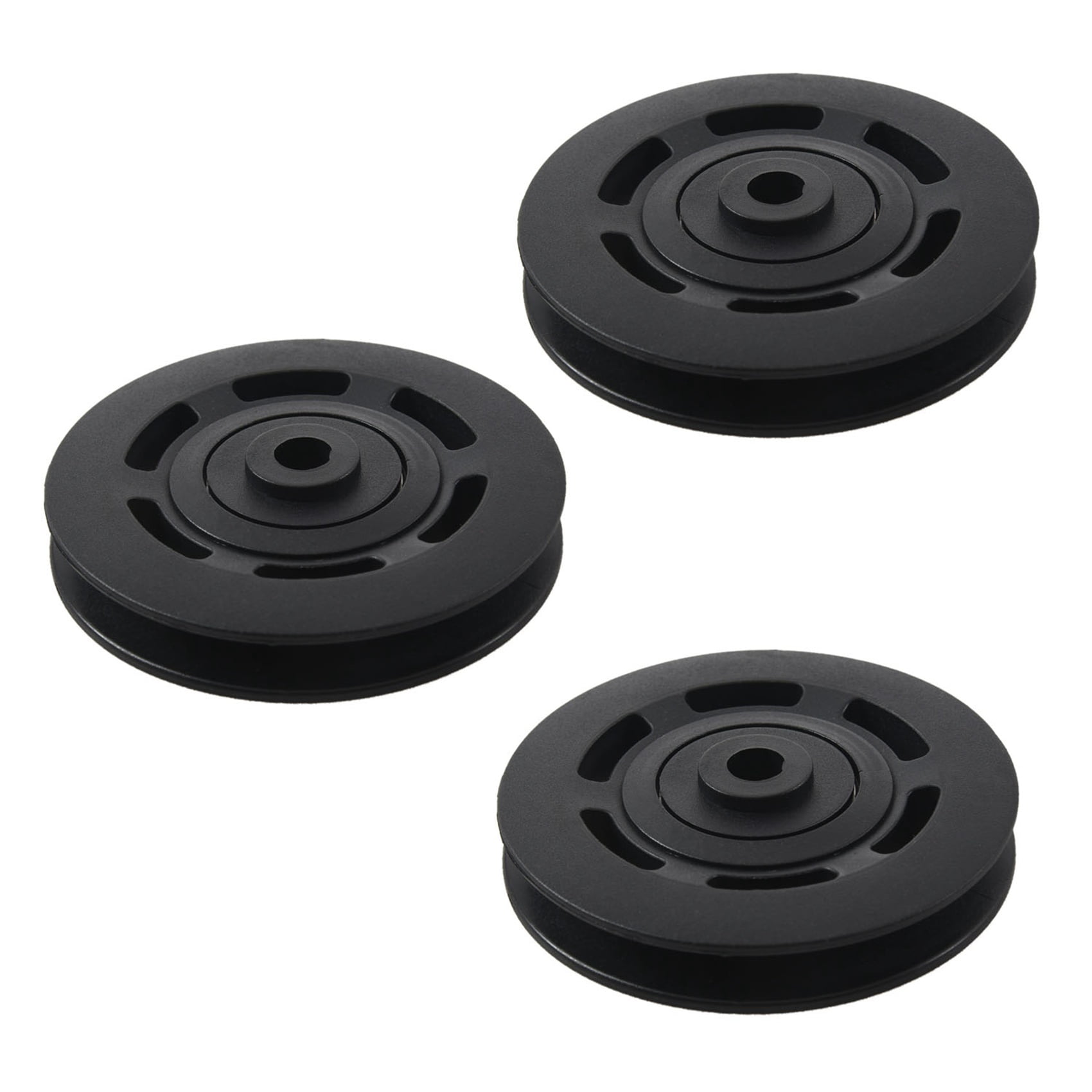 3pcs 95mm Black Bearing Pulley Wheel Cable Gym Equipment Part Wearproof ...