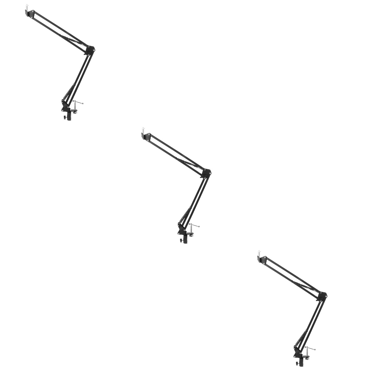3pcs Adjustable Desktop Clamp Suspension Boom Scissor Arm Holder for ...